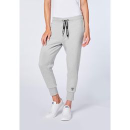 Sweathose Chiemsee, Damen, Gr. XL (42), Normalgr&ouml;&szlig;en, neutral gray melange, 90% Baumwolle, 10% Viskose, Hosen Sweathose