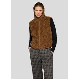 Steppweste Rabe "Weste", Damen, Gr. 42, braun, 100%Polyester.55%Polyester, 45%Viskose.100%Polyamid, unifarben, Westen Steppweste