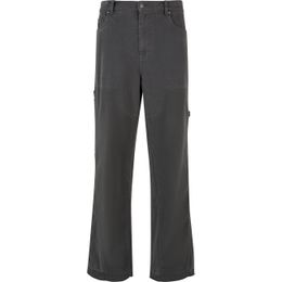 Stoffhose Karl Kani "Karl Kani Karl Kani Og Washed Carpenter Pants", Herren, Gr. XXL, US-Gr&ouml;&szlig;en, anthrazit, 100% Baumwolle, unifarben, normal, Hosen Stoffhose