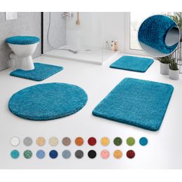 Badematte Kleine Wolke, H:30mm, blau, Polyacryl, Badematten, "RELAX", Badteppich, Uni Farben, rechteckig, rund & als Set erh&auml;ltlich