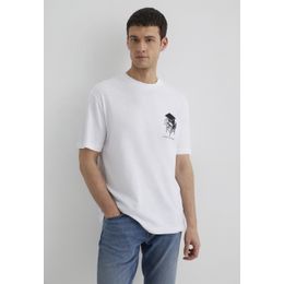 Mavi Herren Kurzarmshirt "PRINTED TEE"wei&szlig;, Gr. XL, 100% Baumwolle, Shirts