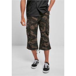Brandit Herren Stoffhose "Brandit Herren Industry Vintage Cargo 3/4 Shorts"schwarzcamo, Gr. L, unifarben, 100% Baumwolle, Hosen