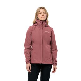 Jack Wolfskin Damen Funktionsjacke "STORMY POINT 2L JKT W", rot, Gr. XL, Obermaterial: 100% Polyester, Jacken, Wasserdicht, winddicht, Übergangsjacke
