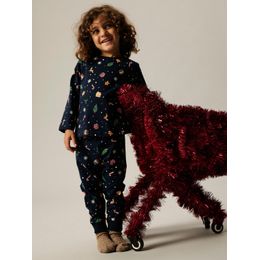 name it Kinder Schlafanzug "NMNVISMAS LS NIGHTSET", Gr. 116navy blazer aop:xmas aop navy, Jersey, Obermaterial: 95% Baumwolle, 5% Elasthan, bedruckt,