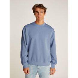 Herren Sweatshirt "LOGO TAPE CREW NECK", blau, Gr. M, Calvin Klein Jeans, unifarben, Sweatware, Obermaterial: 65% Baumwolle, 35% Polyester,