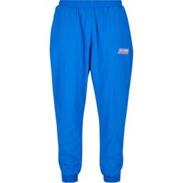 Karl Kani Damen Jogginghose "Karl Kani Sport Patch Essential Trackpants"blau, Gr. S, 100% Polyamid, Hosen