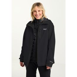 Jack Wolfskin Damen Skijacke "FLOWLINE 3IN1 JKT W", schwarz, Gr. XL, Obermaterial: 100% Polyester. Futter: 100% Polyester. Innenjacke: 100%