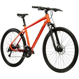 Crossrad KROSS "Crossrad Herren 28" Evado 3.0 orange 16 G&auml;nge" Gr. 48, orange, schwarz, Fahrr&auml;der, Herren, 48cm, 28 Zoll (71,12cm) hinten: 28 Zoll (71,12cm)