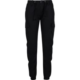 Brandit Damen Cargohose "Brandit Brandit Women Melina Pants"schwarz, Gr. 5XL, unifarben, 98% Baumwolle, 2% Elasthan, Hosen