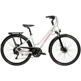 KROSS Trekkingrad "Damen-Trekkingrad 28" Trans 5.0 Grau 18 Gänge", 48cm, 28 Zoll (71,12cm) hinten: 28 Zoll (71,12cm)grau, schwarz, Fahrräder