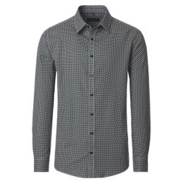 Casamoda Herren Businesshemd "Casamoda Businesshemd Langarm Print"dunkelblau, Gr. 4XL, bedruckt, 100% Baumwolle, Hemden