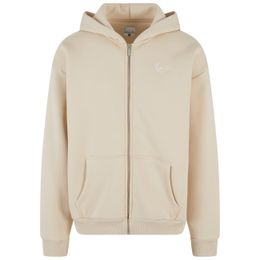 Sweatjacke Karl Kani "Karl Kani Karl Kani Small Signature Essential OS Zip Hoodie", Herren, Gr. L, light sand, 65% Baumwolle, 35% Polyester, Sweatjacken Sweatjacke