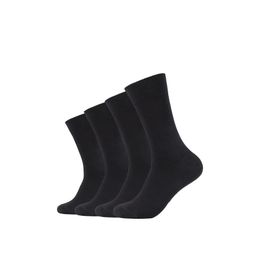 Camano Damen Socken "ca-soft", Gr. 43, schwarz, Baumwollmischung, unifarben, Socken, verstärkter Fersen- und Zehenbereich