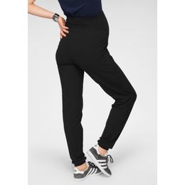 Neun Monate Damen Umstandssweathose "Sweatshose mit Bund", schwarz, Basic, Gr. 40, unifarben, Sweatware, Obermaterial: 95% Baumwolle, 5% Elasthan,