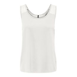 Only Damen Blusenshirt "ONLJOJO S/L MOSTER TANK TOP JRS", wei&szlig;, Gr. XL, unifarben, Jersey, Obermaterial: 95% Viskose, 5% Elasthan, Shirts