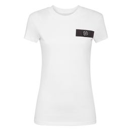 Plein Sport Damen T-Shirt "Rundhals-T-Shirt", wei&szlig;, Gr. XL, Obermaterial: 100% Baumwolle, Shirts