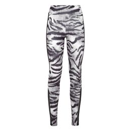 Plein Sport Damen Leggings "Tiger", schwarz-weiß, Gr. L, Obermaterial: 90% Polyester, 10% Elasthan, Hosen