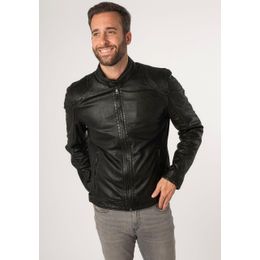 Mauritius Herren Lederjacke "MMChesney", schwarz, Gr. M, unifarben, Obermaterial: 100% Schafsleder. Futter: 100% Baumwolle. &Auml;rmelfutter: 100%