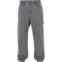 Karl Kani Herren Bequeme Jeans "Karl Kani Herren KMI-PL063-010-06 KK Retro Baggy Workwear Denim"light grau, Gr. 34, unifarben, 100% Baumwolle, Jeans