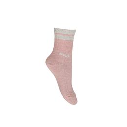 Fila M&auml;dchen Basicsocken "JUNIOR GIRL NORMAL PLAIN SOCKS", Gr. 23, bunt, diverse Faserarten, unifarben mit Farbeinsatz, Socken, mit kontrastfarbigen