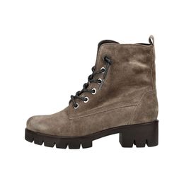 Gabor Damen Schn&uuml;rstiefelette "Gabor Stiefelette Veloursleder", Gr. 41, braun, Veloursleder, Schuhe
