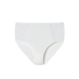 Schiesser Damen Midislip "Air", Gr. 48, wei&szlig;, Microfaser, Obermaterial: 85% Polyamid, 15% Elasthan, unifarben, Unterhosen, mit transparenten