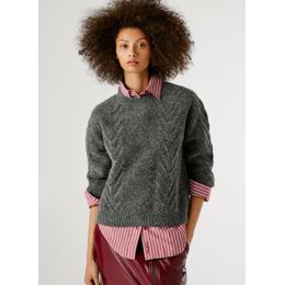 Pepe Jeans Damen Strickpullover963dunkelgrau marl, Gr. XL, meliert, Strick, Obermaterial: 54% Polyester, 20% Wolle, 20% Polyamid, 5% Alpaka, 1%