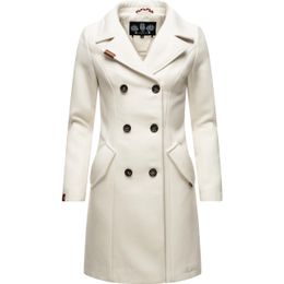 Marikoo Damen Kurzmantel "Nanakoo", wei&szlig;, Gr. L, Oberstoff: 90% Polyacryl, 8% Viskose, 2% Elasthan; Futter: 100% Polyester; &Auml;rmelfutter: 100%