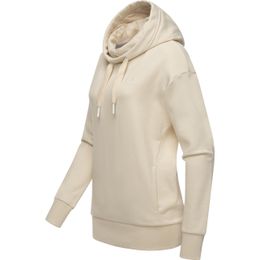 Ragwear Damen Stehkragenpullover "Yodis", beige, Gr. 5XL, Sweatware, 70% Baumwolle, 30% Polyester, Pullover, modischer Kapuzenpullover mit hohem