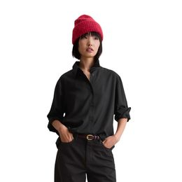 Marc O'Polo Damen Langarmbluse "aus LENZING ECOVERO "schwarz, Gr. XL, MARC O'POLO DENIM, unifarben, Obermaterial: 100% Viskose, Blusen