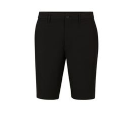 BOSS Green Herren Chinoshorts "S_Commuter", schwarz, Gr. 56, unifarben, Web, Obermaterial: 92% Polyester, 8% Elasthan, Hosen, mit BOSS Schriftzug