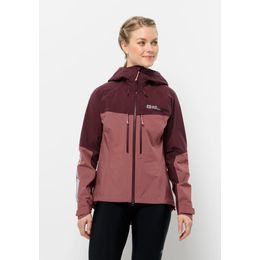 Jack Wolfskin Damen Fahrradjacke "MOROBBIA 3L JKT W"apple, butter, Gr. L, OBERSTOFF 100% POLYESTER ABSEITE 100% POLYESTER, Jacken