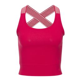 H.I.S. Crop-Top H.I.S, Damen, Gr. XS (32/34), rot, Single Jersey, Obermaterial: 95% Baumwolle, 5% Elasthan, unifarben, Tops