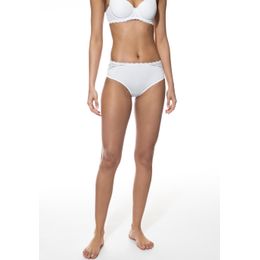 Mey Damen Panty "Amorous", Gr. 36, wei&szlig;, Spitze, Obermaterial: 87% Polyamid, 13% Elasthan, Unterhosen, Taillensitz, Spitze, kleine Zierschleife vorn