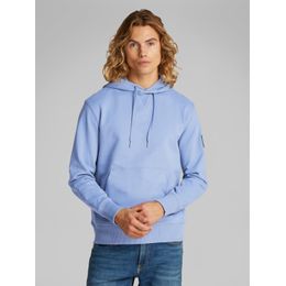 Herren Kapuzensweatshirt "BADGE HOODIE", blau, Gr. L, Calvin Klein Jeans, Sweatware, Obermaterial: 100% Baumwolle, Sweatshirts, mit Logopatch