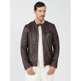Maze Herren Bikerjacke "42024136", braun, Gr. M, Obermaterial: 100% Lammleder. Futter: 100% Baumwolle. &Auml;rmelfutter 100% Polyester. Taschenfutter: