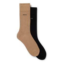 BOSS Herren Businesssocken "2P RS Bamboo 1027", Gr. 39, beige, Viskose, unifarben, Socken, mit Strickb&uuml;ndchen