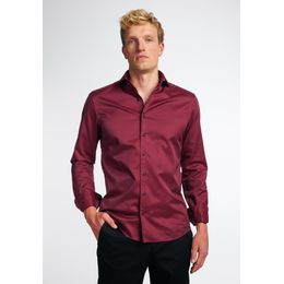 Eterna Herren Langarmhemd "SLIM FIT"bordeaux, Gr. 39, Twill, 100% cotton, Hemden, EASY IRON (bügelleicht)