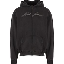 Sweatjacke Karl Kani "Karl Kani Karl Kani Autograph Heavy OS Zip Hoodie", Herren, Gr. L, schwarz, 100% Baumwolle, unifarben, Sweatjacken Sweatjacke