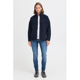 oxmo Damen Fleecejacke "Fleecejacke OXTovine", blau, Gr. S, Obermaterial: 100% Polyester PES., Jacken