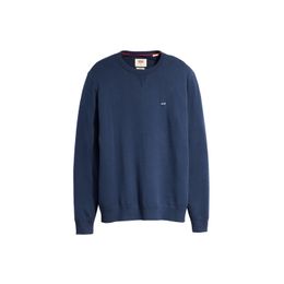 Levi's LEVI'S Herren Sweater "Strickpullover Lightweight Housemark Sweater 1er Pack", blau, Gr. L, Obermaterial: 94% Baumwolle CO. 4% Polyamid PA. 2%