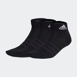 Herren Funktionssocken "THIN AND LIGHT ANKLE SOCKEN, 3 PAAR", adidas Performance, Gr. L, schwarz-weiß, Obermaterial: 51% Baumwolle, 46% Polyester, 2%
