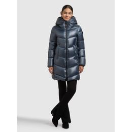 Steppmantel Khujo "ADRIANA", Damen, Gr. L, dim blau, 100% Nylon, unifarben, eingesetzt elastischer Bund mit Windstopper, Mäntel