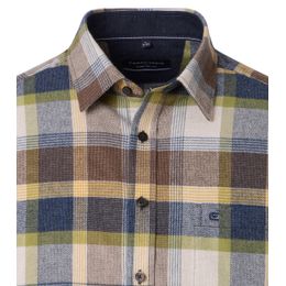 Casamoda Herren Flanellhemd "Casamoda Flanellhemd Langarm kariert", braun, Gr. XL, kariert, 100% Baumwolle, Hemden