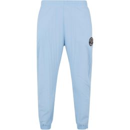 Stoffhose Karl Kani "Karl Kani Herren KM241-046-1 Karl Kani OG Trackpants", Herren, Gr. M, US-Gr&ouml;&szlig;en, light blau, 100% Polyamid, unifarben, normal, Hosen Stoffhose