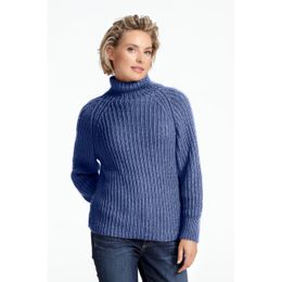 Strick-Set 215/5, Pullover aus Wool-Cotton von Junghans-Wolle, 36/38, aus Baumwolle
