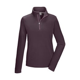 Killtec Damen Fleeceshirt "KSW 101 WMN FLC SHRT"pflaume, Gr. 42, Obermaterial: 100% Polyester, Shirts, Fleeceshirt mit Stehkragen, warm,