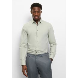 Businesshemd OLYMP "Level Five 24/Seven body fit", Herren, Gr. 40, N-Gr, mint, Web, Obermaterial: 64% Baumwolle, 27% Polyester, 9% Elasthan, Hemden