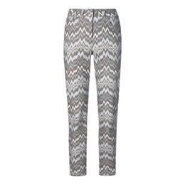 Madeleine Mode MADELEINE Damen Regular-fit-Jeans "Jeans Bedruckte 5-Pocket-Jeans"grau, multicolor, Gr. 34, Obermaterial: 68% Baumwolle CO. 29% Polyester PES. 3%