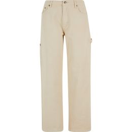 Karl Kani Damen Stoffhose "Karl Kani Karl Kani OG Baggy Workwear Pants"light sand, Gr. XXS, unifarben, 100% Baumwolle, Hosen